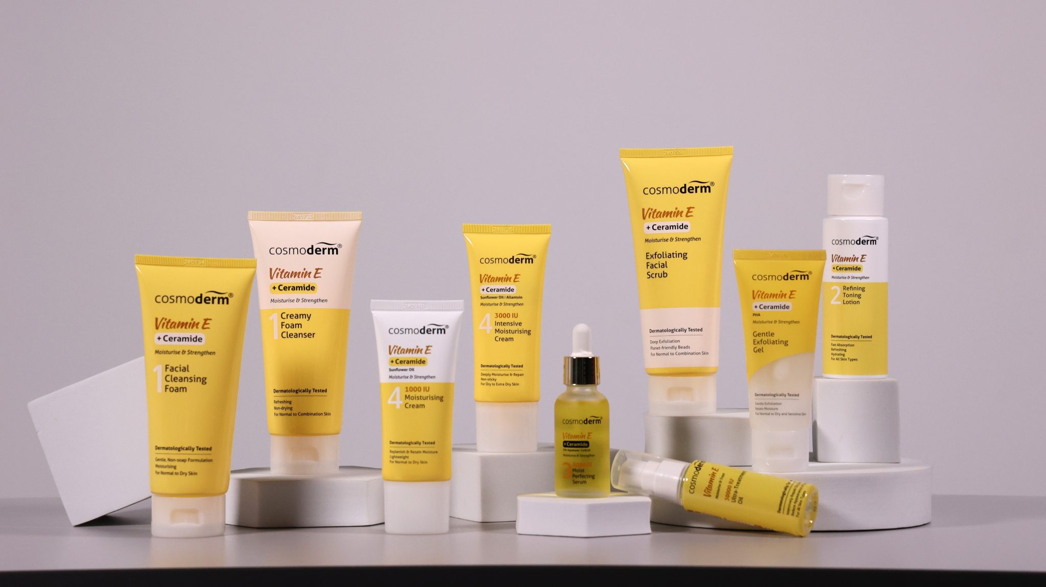 9 Produk Wajib Cosmoderm Vitamin E + Ceramide untuk Kulit Sihat ...