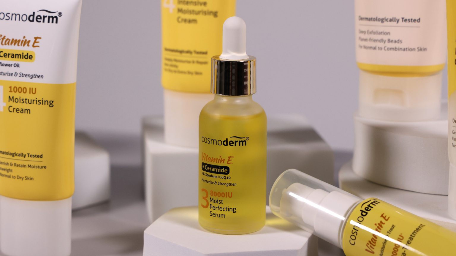 9 Produk Wajib Cosmoderm Vitamin E + Ceramide untuk Kulit Sihat ...